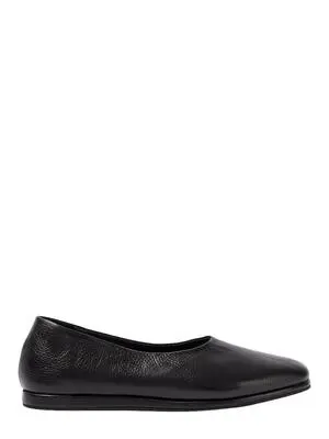 SAMAN AMEL City Leather Slip-on Shoes - Black