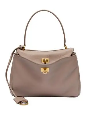 Balenciaga Rodeo Small Leather Shoulder Bag - Beige