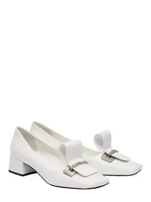 Prada Leather Pumps - White