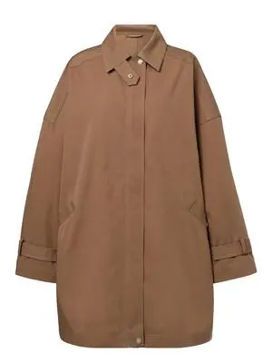 TOTÊME Oversized Cotton Jacket - Brown