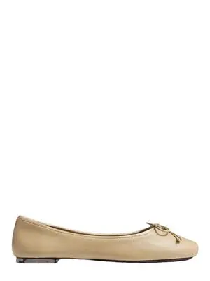 Khaite Charlotte Leather Ballet Flats - Beige