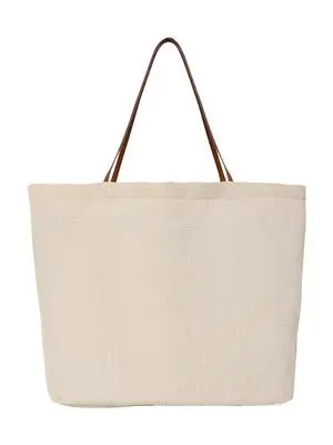 THE ROW Barn Tote Bag In Vivid Mesh - Ivory