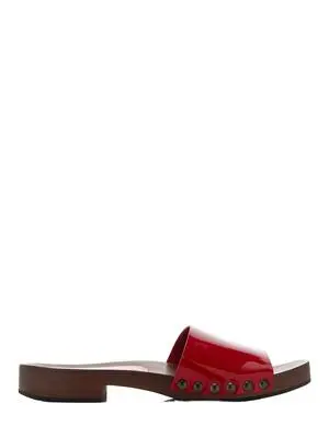 Miu Miu Patent Leather Clogs - Red