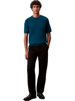 Calvin Klein Tech Knit Crewneck Sweater T-shirt - Deep Sea Teal