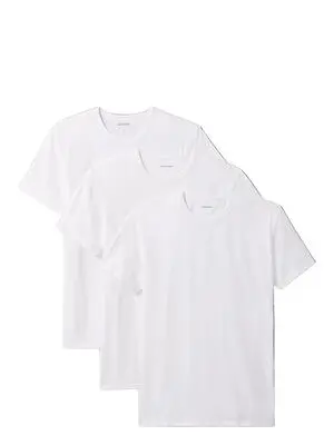 Calvin Klein Cotton Stretch Blend 3-pack Slim Fit Crewneck T-shirt - White
