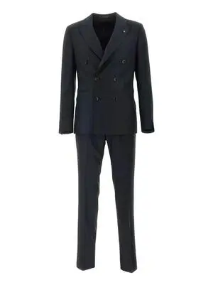 Tagliatore Double-breasted Tailored Suit - Black