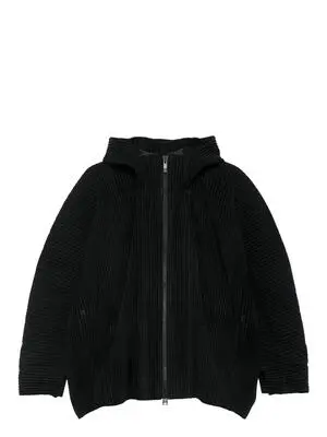 Issey Miyake Plissé Hooded Jacket - Black