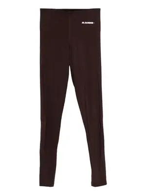 JIL SANDER Logo Sports Leggings - Brown