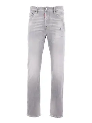 Dsquared2 DSQUARED2 Stretch Cotton Denim Jeans Grey