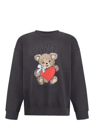 GANNI GANNI Teddy Print Sweatshirt Black