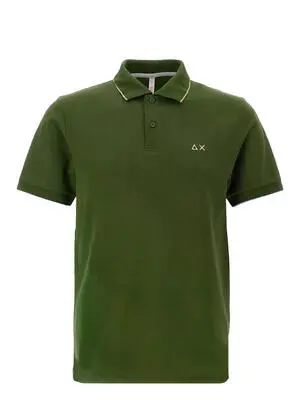SUN 68 Piqué Polo Shirt - Green