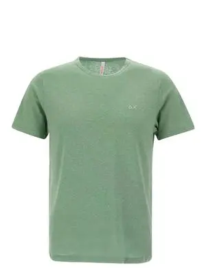 SUN 68 Linen-blend T-shirt - Green