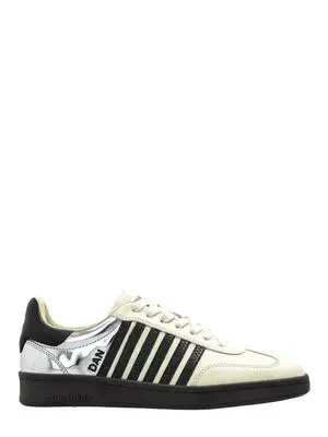 Dsquared2 Panelled Leather Sneakers - Neutrals
