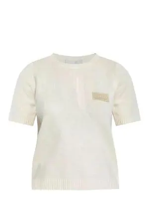 Munthe Wool-cashmere Blend T-shirt - Neutrals