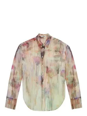 Munthe Floral-print Silk Shirt - Neutrals