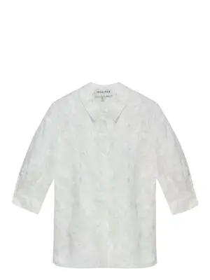 Munthe Floral-embroidered Shirt - White