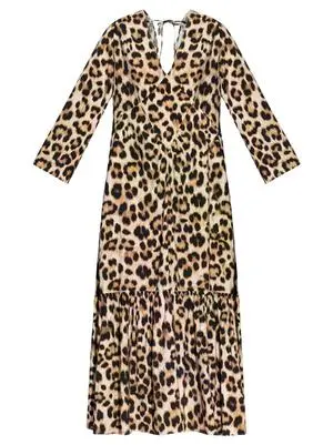 Munthe Animal Print Dress - Brown