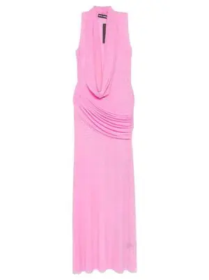 David Koma Semi-sheer Maxi Gown - Pink