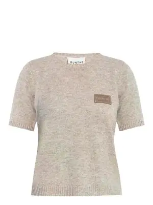 Munthe Wool-cashmere Blend Knitted Top - Neutrals