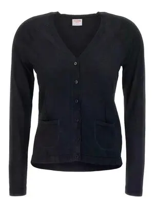 SUN 68 Button-front Long-sleeve Cardigan - Black