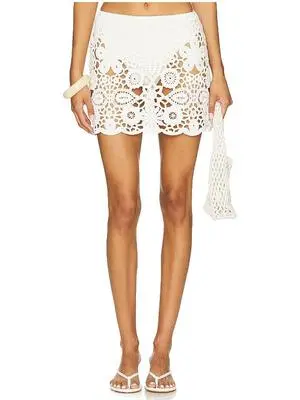 SNDYS Tala Mini Skirt - White