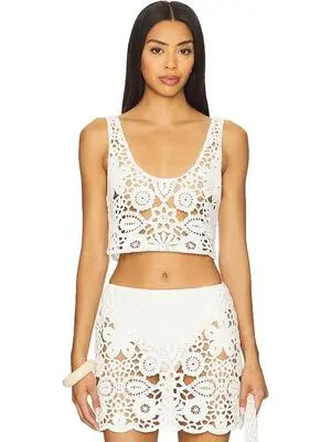 SNDYS Tala Crochet Top - White