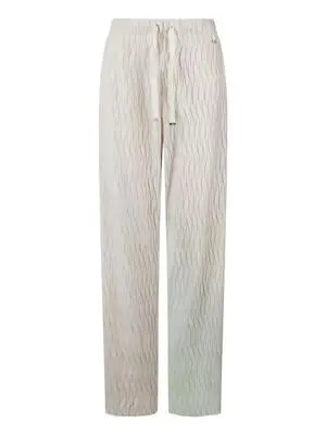 Herno Wave Jacquard Trousers - Neutrals