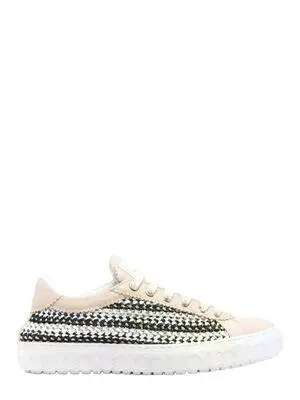 Casadei Woven Low Top Sneakers - Neutrals