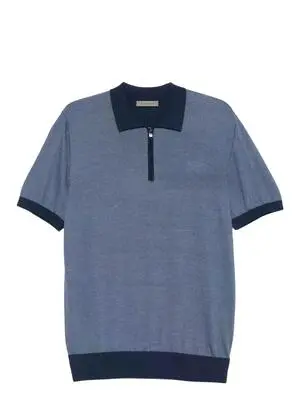Corneliani Knitted Polo Shirt - Blue