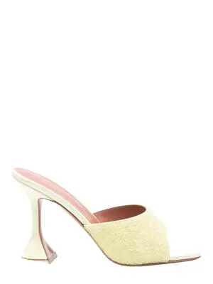 Amina Muaddi 10mm Lupita Crystal Sandals Yellow
