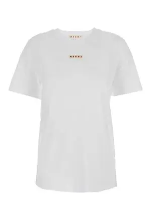 Marni Logo-embellished T-shirt - White