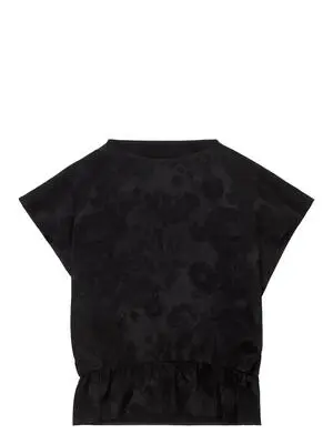 MAISON MARGIELA Floral-brocade Blouse - Black