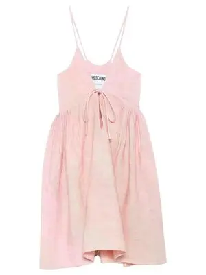 Moschino Linen Midi Dress - Pink