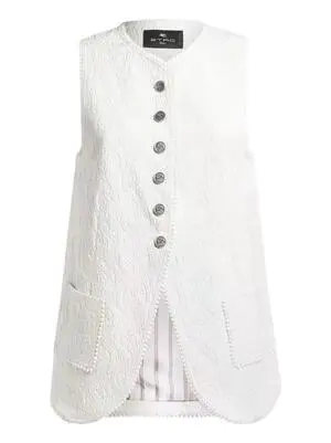 Etro Paisley-jacquard Waistcoat - White
