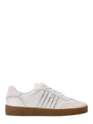 Michael Kors Scotty Rhinestone-embellished Sneakers - White