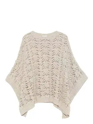 Brunello Cucinelli Crew-neck Knitted Top - Neutrals