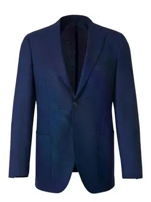 Scabal Wool Single-breasted Blazer - Blue