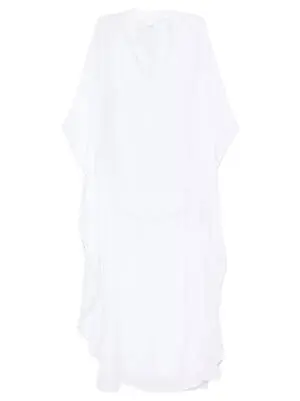 120% Lino Line Maxi Dress - White