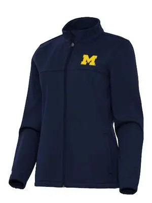 ANTIGUA Michigan Wolverines Links 2 Full-zip Golf Jacket - Navy