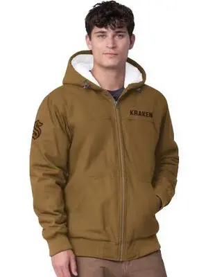 G-III SPORTS BY CARL BANKS Seattle Kraken Build Up Full-zip Hoodie Jacket - Tan