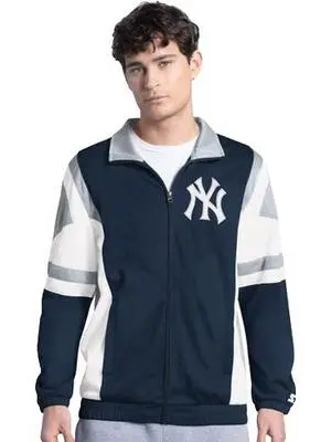 STARTER New York Yankees Contender Tricot Track Jacket - Navy