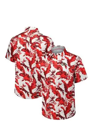 Tommy Bahama Kansas City Chiefs Sunnyvale Blooms Camp Button-up Shirt - Red