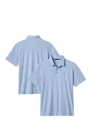 Travis Mathew Texas Rangers Playoff Pitch Polo - Heather Blue