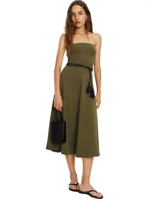 REFORMATION Lora Knit Midi Dress Green