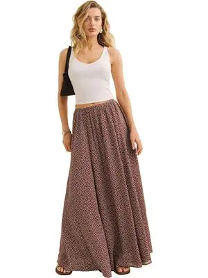 REFORMATION Petites Gemma Maxi Skirt Choco Dot