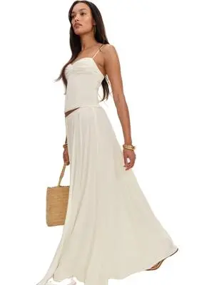 REFORMATION Petites Gemma Maxi Skirt - Ivory