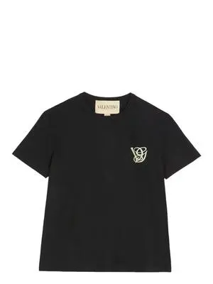 Valentino Garavani Embroidered-logo T-shirt - Black