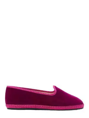 SCAROSSO Valentina Velvet Slippers - Pink