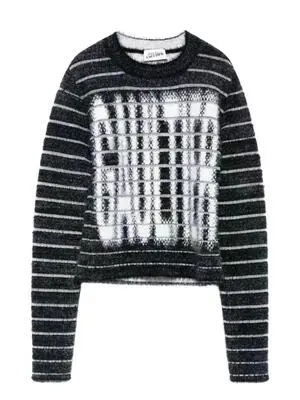 Jean Paul Gaultier Intarsia-logo Sweater - Black
