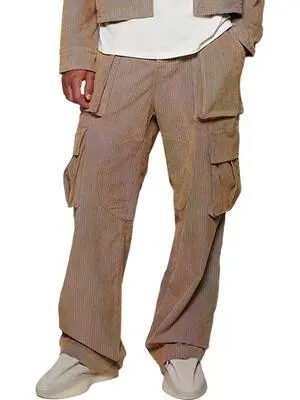 NAHMIAS Corduroy Cargo Trousers - Neutrals